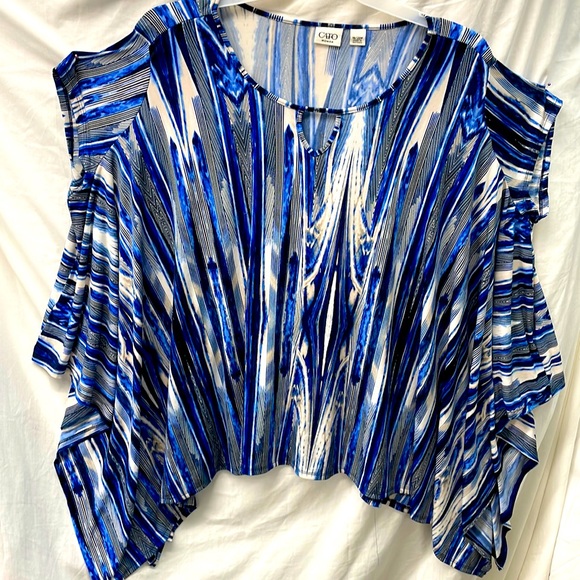 Cato | Tops | Cato Woman Butterfly Sleeves Asymmetrical Top Ladies Sz ...